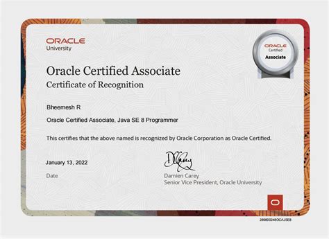 Bheemesh Raghupathy On Linkedin Oracle Oraclecertified Java Javaprogramming