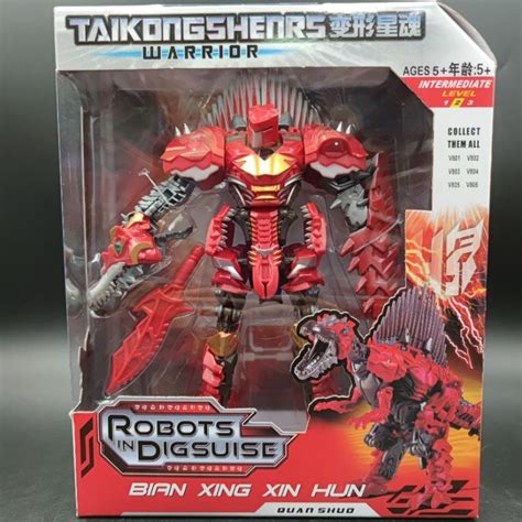 หุ่นยนต์ ทรานฟอร์เมอร์ Transformers สีแดง แปลงร่างเป็นไดโนเสาร์ได้ Shopee Thailand