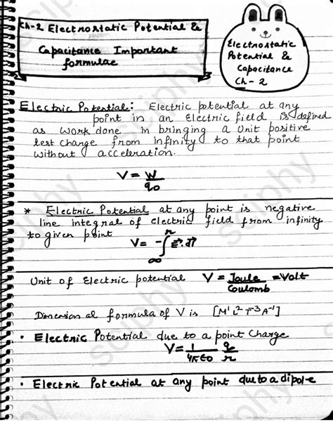 Ch 2 Class 12 Formulae Pdf