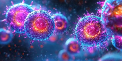 Light Pink Sperm Reproduction Cells In Natural Environment Under Microscope With Dark Background