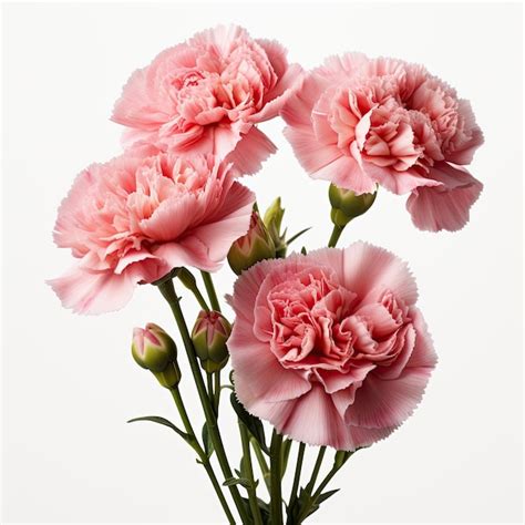 Illustration Classic Carnations White Setting Premium Ai Generated Image