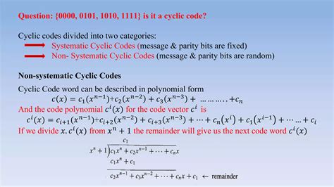 Cyclic Code Non Systematic Pptx