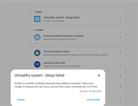 Unhealthy System After Update Installation Home Assistant Community