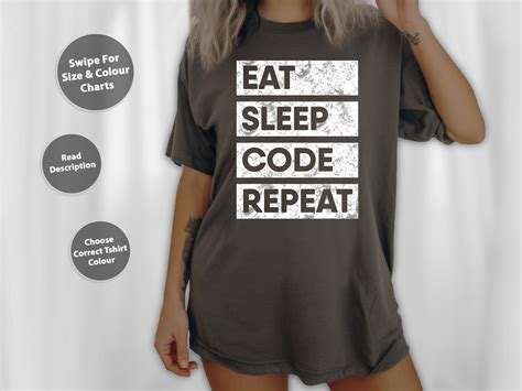 Programmer Eat Sleep Code Repeat Coding T Shirt Sweatshirt Hoodie Tote Bag 124267 Etsy