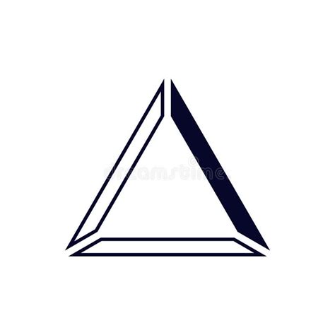 Geometric Triangle Symbol With Clean Lines And Modern Design In Monochrome Style Stock