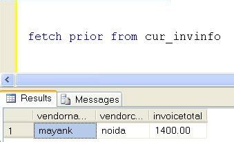How To Retrieve Row Using Cursor In SQL