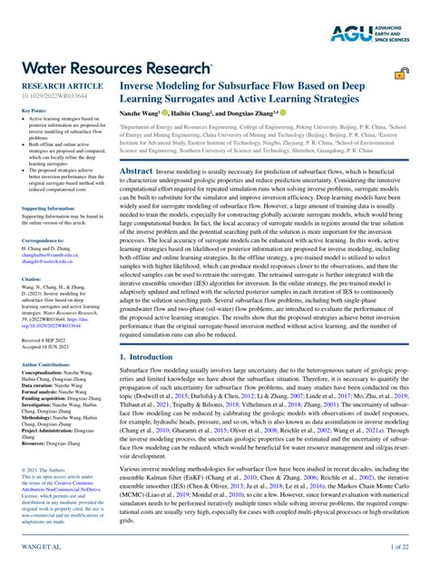 Pdf Inverse Modeling For Subsurface Flow Based On Deep Learning