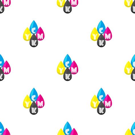 Cmyk 색상 프로필 패턴 원활한 배경 질감 반복 벽지 기하 벡터 물든 색 팔레트 인쇄 배경 일러스트 및 사진 무료