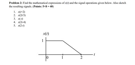 Solved Problem 2 Find The Mathematical Expressions