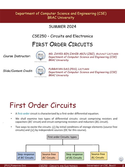 Lecture 10 First Order Circuits Rc Pdf