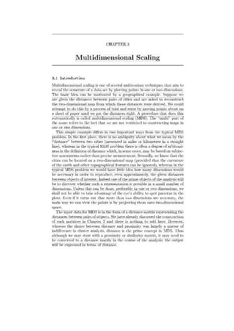 Pdf Sample Chapter Multidimensional Scaling Dokumentips