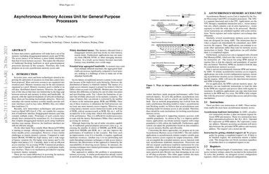 Asynchronous Memory Access Unit For General Purpose Processors Papers