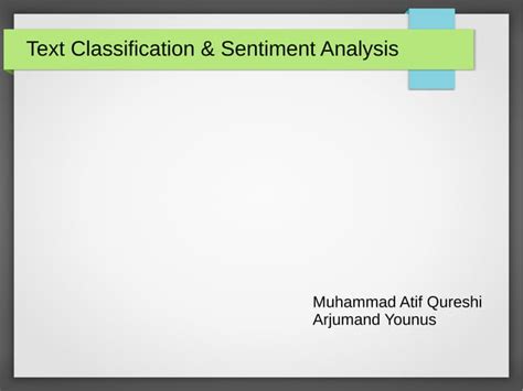Text Classification And Sentiment Analysis Ppt