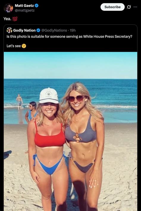 Trump Reject Creeps On Bikini Clad Karoline Leavitt