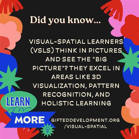 Ted Development Center Did You Know Visual Spatial Learners Vsls
