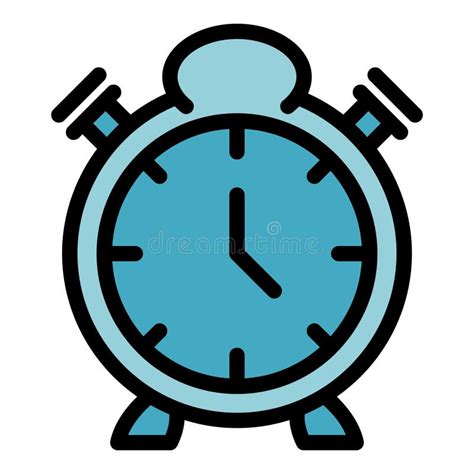 Blue Alarm Clock Showing Time Passing By Stock Illustration