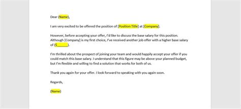Salary Negotiation Email Templates How To Write Examples 46 Off