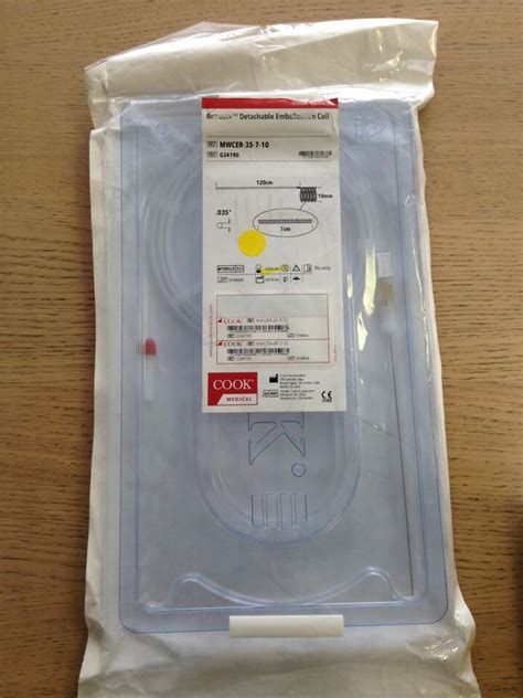 New Cook G34190 Retracta Detachable Embolization Coil 120cm X