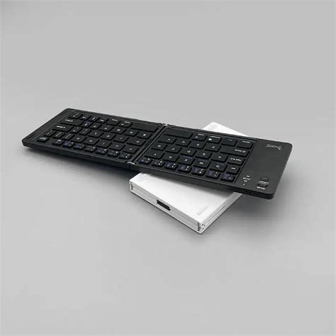Portable Foldable Bluetooth Keyboard Ultra Thin Leather Coated Computer