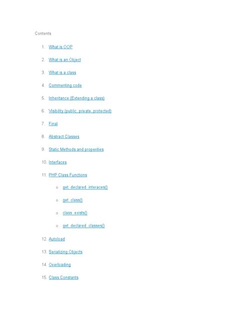 Php 5 Oops Pdf Class Computer Programming Method Computer Programming