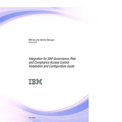 Pdf Integration For Sap Grc Access Control Installation And Sap Governance Risk And