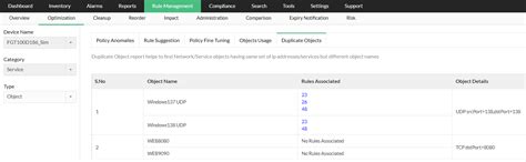 firewall duplicate network service objects manageengine firewall