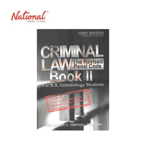 Criminal Law Book 2 The Revised Penal Code 2022 Edition By Atty Andrix Domingo Trade Paperback
