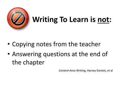 Ppt Solidify Content Knowledge Using Summarizing And Writing To Learn