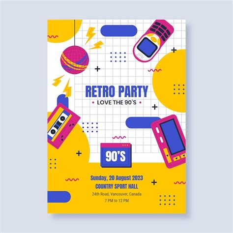 Premium Vector Hand Drawn Grid Poster Template