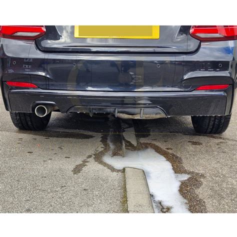 Mp Style Gloss Black Rear Diffuser Twin Exhaust For Bmw F22 2 Series M Carbon Factory