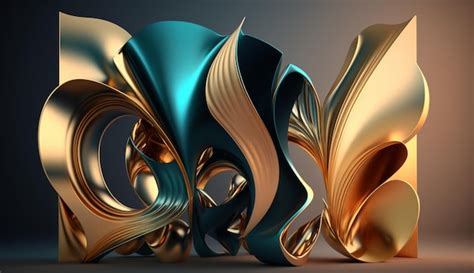 Premium Ai Image Abstract 3d Render Generative Ai