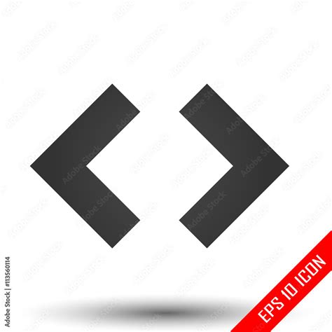 Html Code Angle Brackets Code Brackets Icon Simple Flat Logo Of