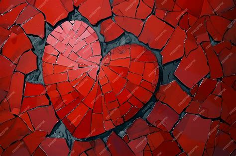 깨진 심장 개념 Ai 생성 이미지