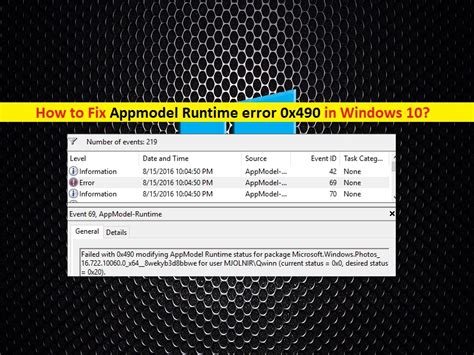 How To Fix Appmodel Runtime Error 0x490 In Windows 10 PC Transformation