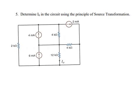 Solved 5 Determine I In The Circuit Using The Principle Of Chegg Com