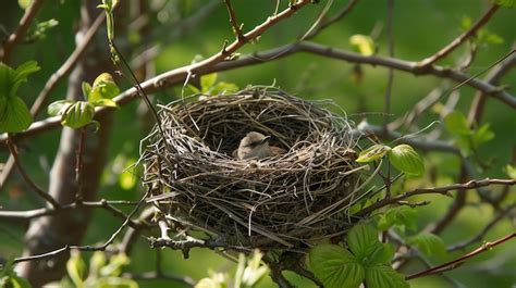 Premium Photo A Birds Nest Is A Small Cupshaped Structure Made Of Twigs Grass And Other Premium Photo A Birds Nest Is A Small Cupshaped Structure Made Of Twigs Grass And Other