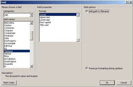 Find Your Documents Insert File Path Directory In The Header Footer Of A Document Officiency