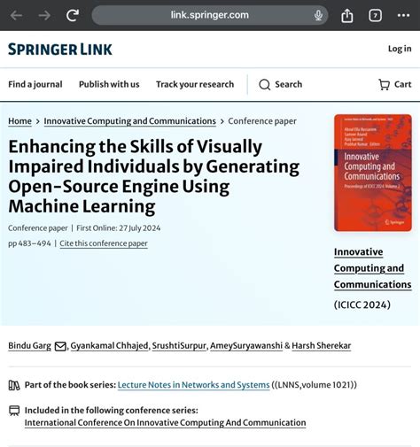 Researchpaper Machinelearning Accessibility Bestpaperaward Icicc2024 Srushti Gangadhar Surpur