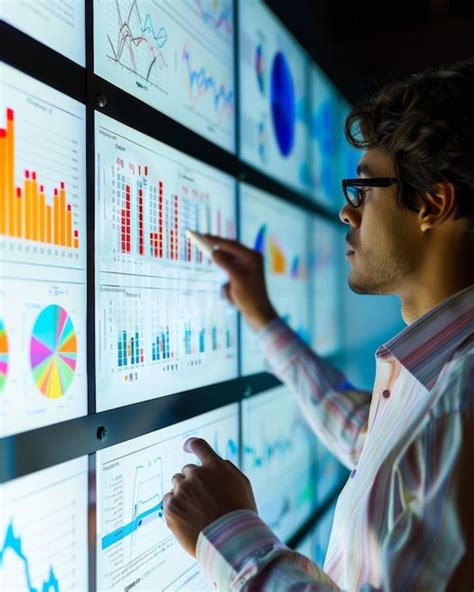 Data Analytics Insight Analyst Revealing Key Trends On A Large Screen