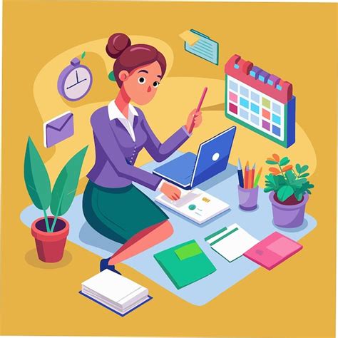 Premium Photo Young Woman Jane With Tasks On Paper Sheets Planning