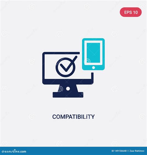 Two Color Compatibility Vector Icon From General 1 Concept Isolated