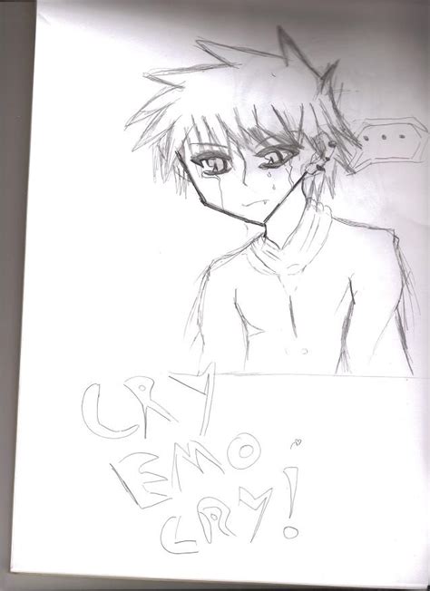 Emo Girl Crying Drawing