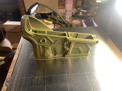 3d printed ar15 lower by combattech pinshape