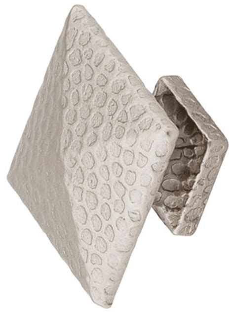 Emtek Arts And Crafts Brass Square Dimpled Cabinet And Furniture Knob