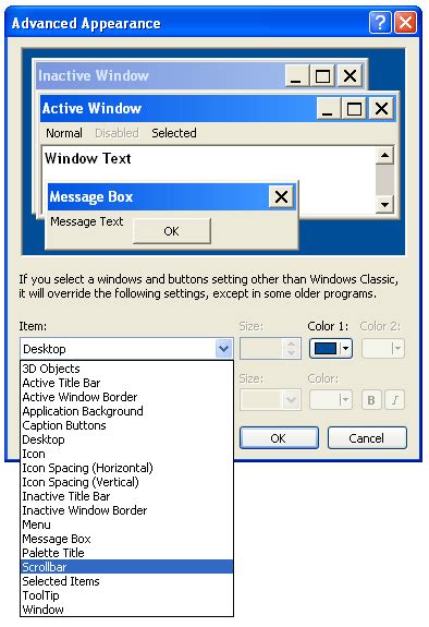 How To Enlarge Or Shrink The Scrollbars In Windows Vista And Xp