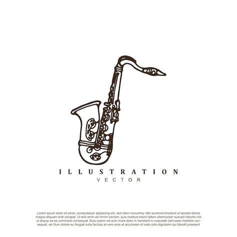Premium Vector Vector Simple Minimal Linear Saxophone Vector Object