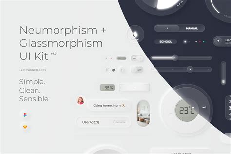 Neumorphism Glassmorphism Ui Kit Creative Ui Kits And Libraries ~ Creative Market