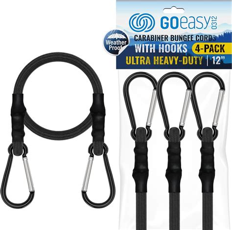 Goeasy0312 Bungee Cords With Hooks Heavy Duty 12 Elastic Bungee