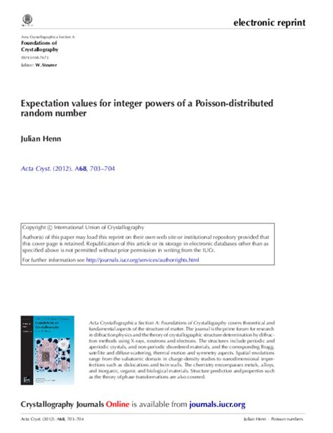 pdf expectation values for integer powers of a poisson distributed random number julian henn
