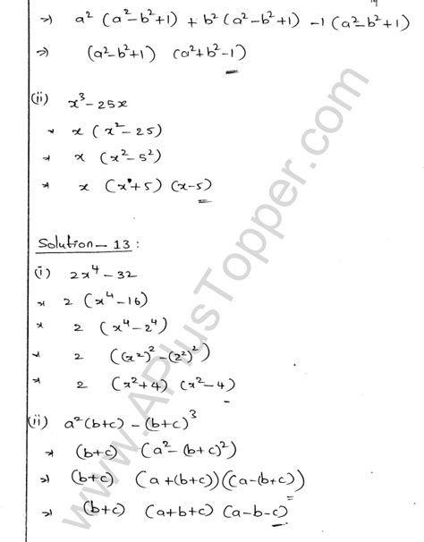 Ml Aggarwal Icse Solutions For Class 9 Maths Chapter 4 Factorisation Ml Aggarwal Solutions